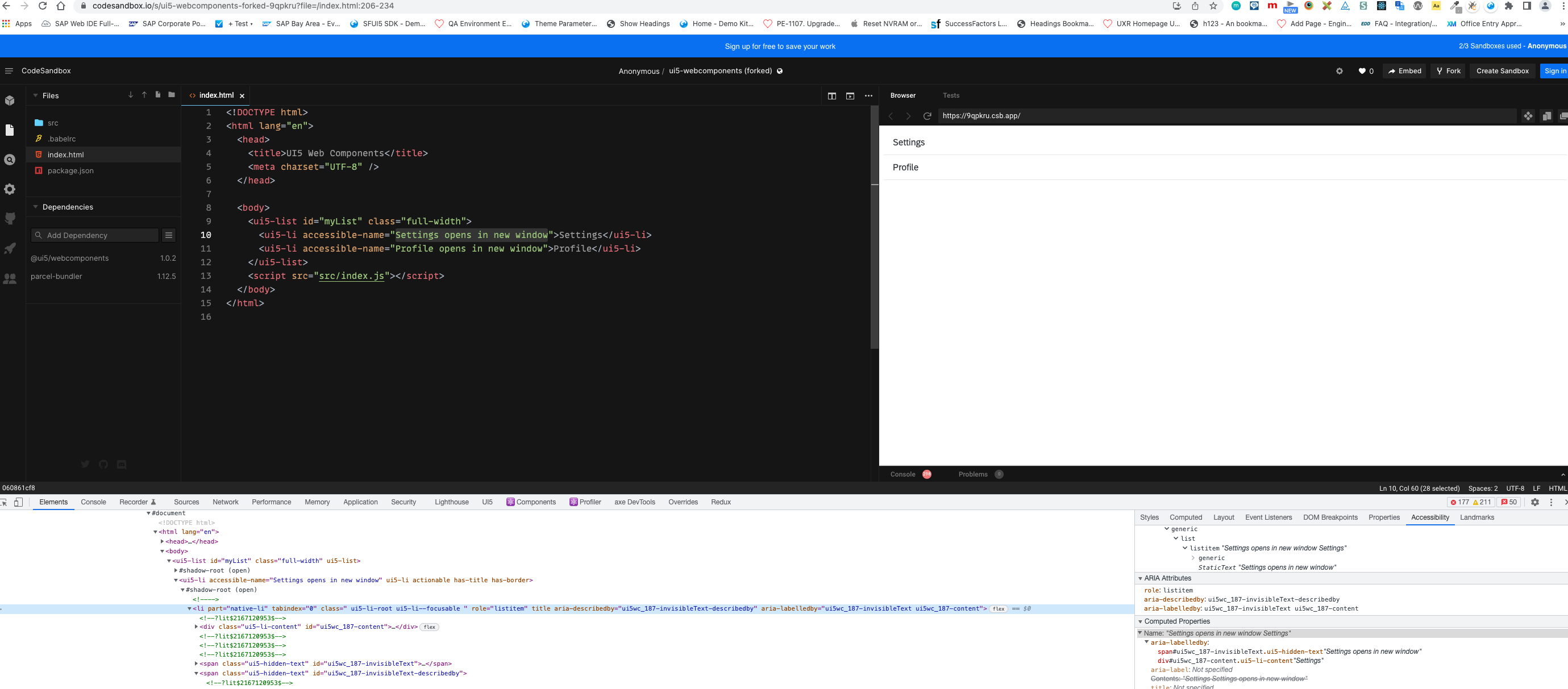 Ui5 Li Accessible Name Is Not Behaving Like Aria Label · Issue 5196 