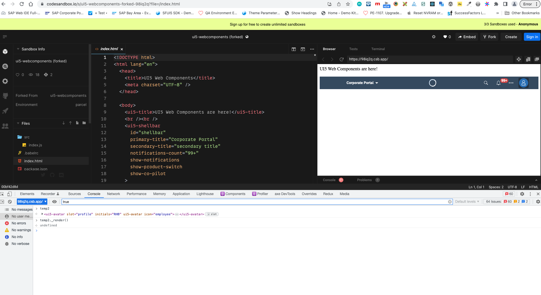 Ui5 Shellbar Avatar Not Showing Three Letter Initials When Re Render · Issue 6585 · Sapui5
