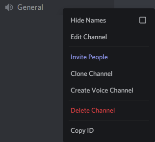 [Bug] Can't hide text or voice channels in the context menu · Issue ...