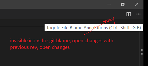 icons disappear git add/stage, activity bar, and near top-right menu ...