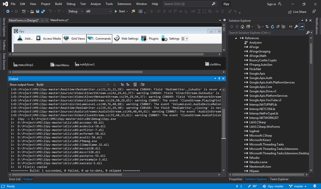 Can not view Form in Design mode · Issue #115 · ispysoftware/iSpy · GitHub