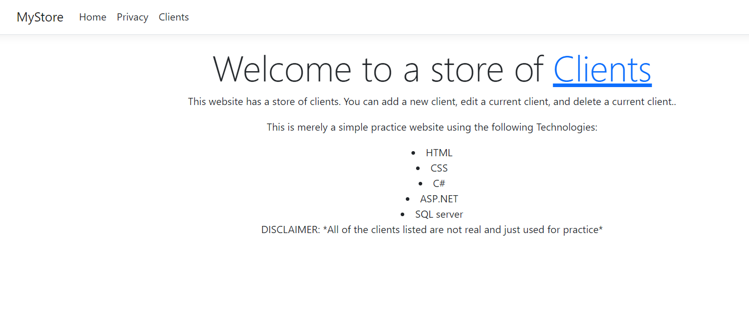 GitHub - fbladimir/MyStore: Website using C#, ASP.NET and SQL server to create, edit, and delete ...