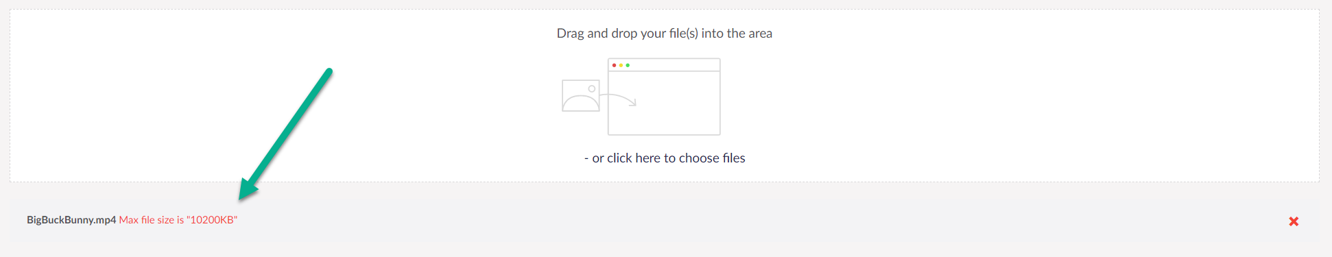 Error messages is not showing on "Drag and Drop" media uploads in backoffice · Issue #10426 ...