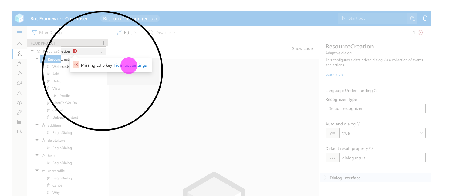 Publishing & provisioning Luis from bot template · Issue #5385 · microsoft/BotFramework-Composer ...