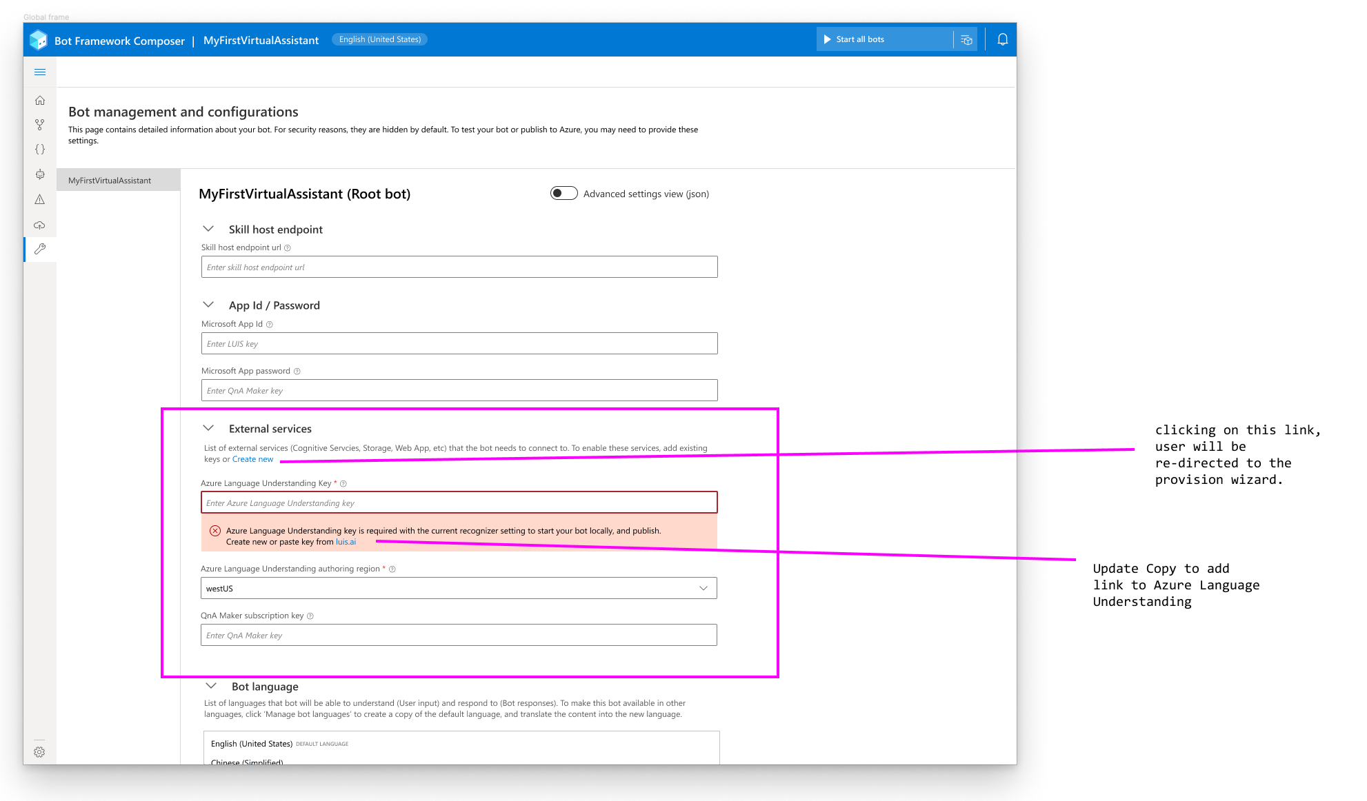Publishing & provisioning Luis from bot template · Issue #5385 · microsoft/BotFramework-Composer ...