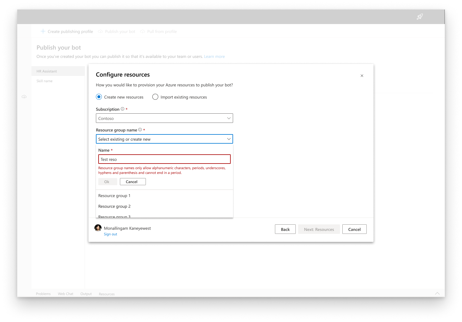 Error validations in provisioning & publishing · Issue #6477 · microsoft/BotFramework-Composer ...