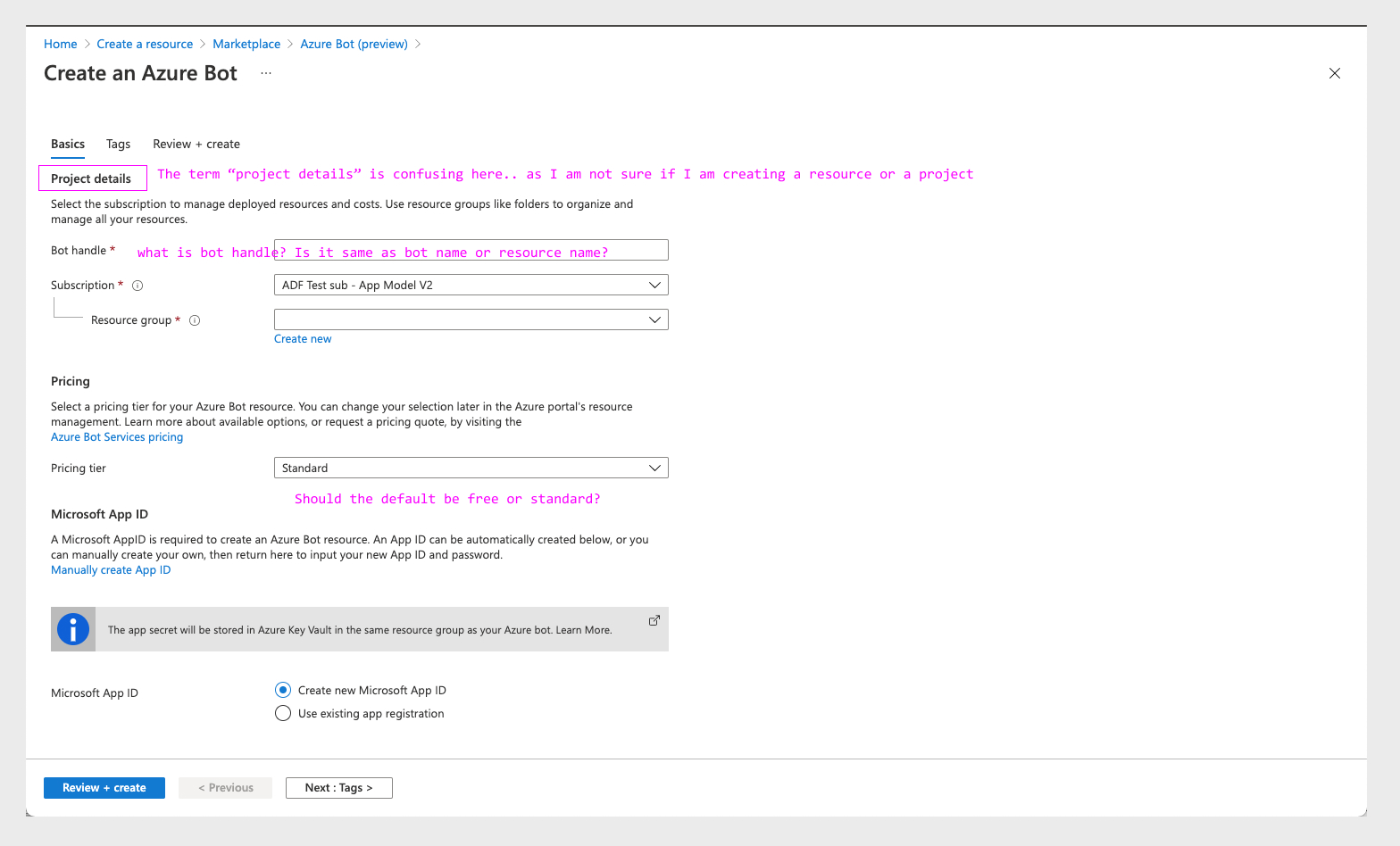 Copy in Azure bot resource page · Issue #7281 · microsoft/BotFramework ...