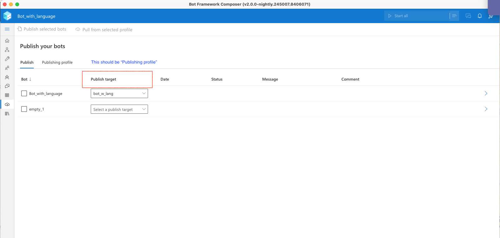 Publish page · Issue #7811 · microsoft/BotFramework-Composer · GitHub