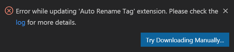 Updating (Downloading) Extensions Manually Fails: Current Version is ...