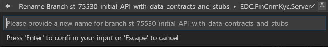 Rename Branch Should Show Existing Name Highlighted · Issue 996 · Gitkrakenvscode Gitlens · Github