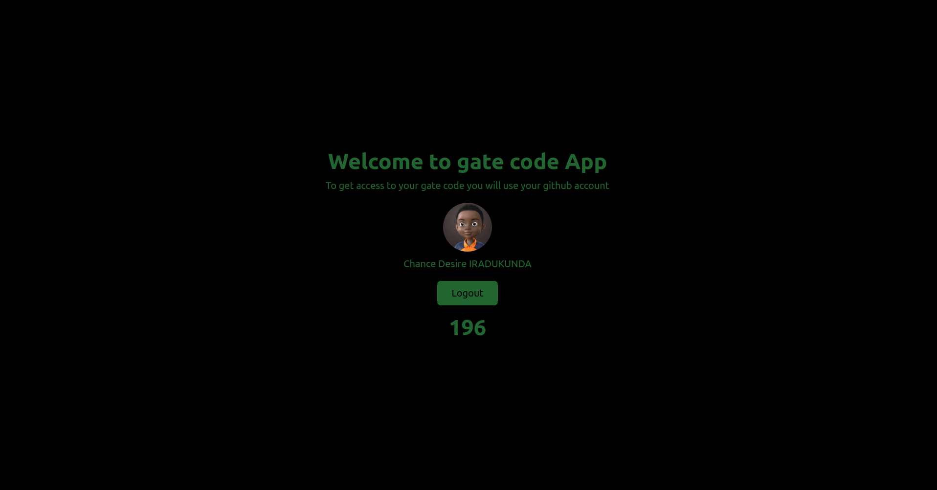 GitHub - chanceDira/gate-code-app: This app will allows the developer(s) to login with github ...