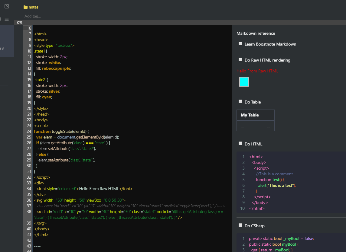 Script and iframe capabilties · Issue #1622 · BoostIO/BoostNote-Legacy · GitHub