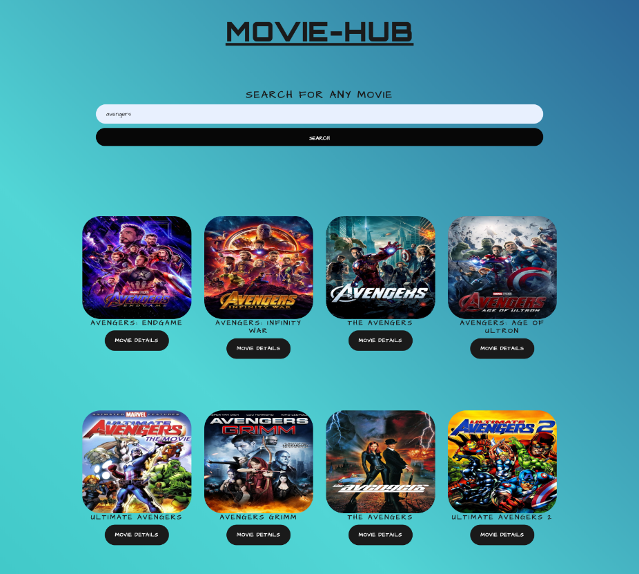 GitHub - ritiknagdeve/MOVIE-HUB: A web app build with Bootstrap, manual CSS and JavaScript ...