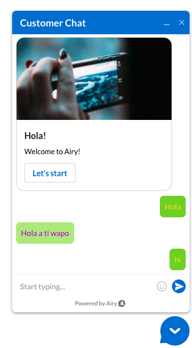 Airy Live Chat customization: chat bubble colors · Issue #2455 · airyhq/airy · GitHub