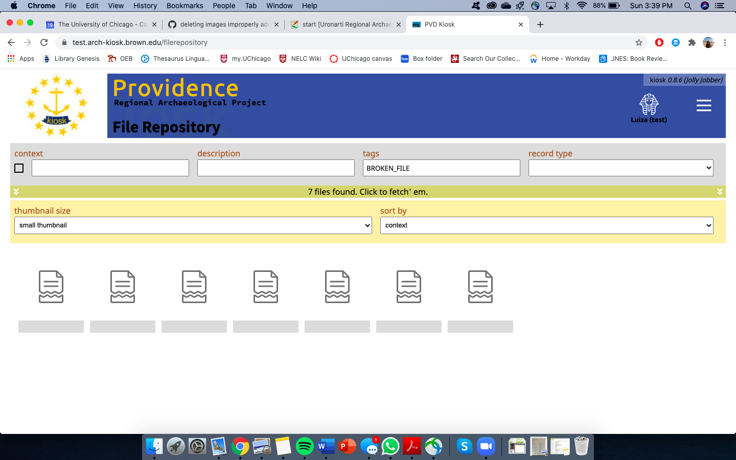 using the "broken_file" tag in file repository does not bring up all ...