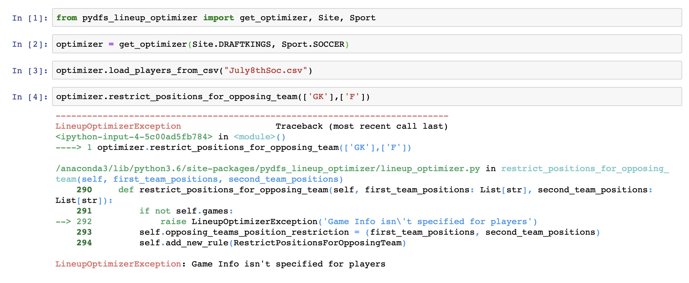 Soccer - Restricting Opponents Positions Error · Issue #165 · DimaKudosh/pydfs-lineup-optimizer ...