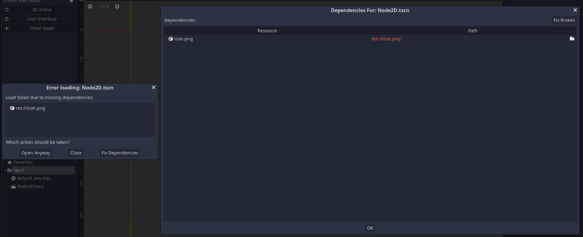 Children of nodes in inherited scenes are removed when the node is renamed in the original scene ...