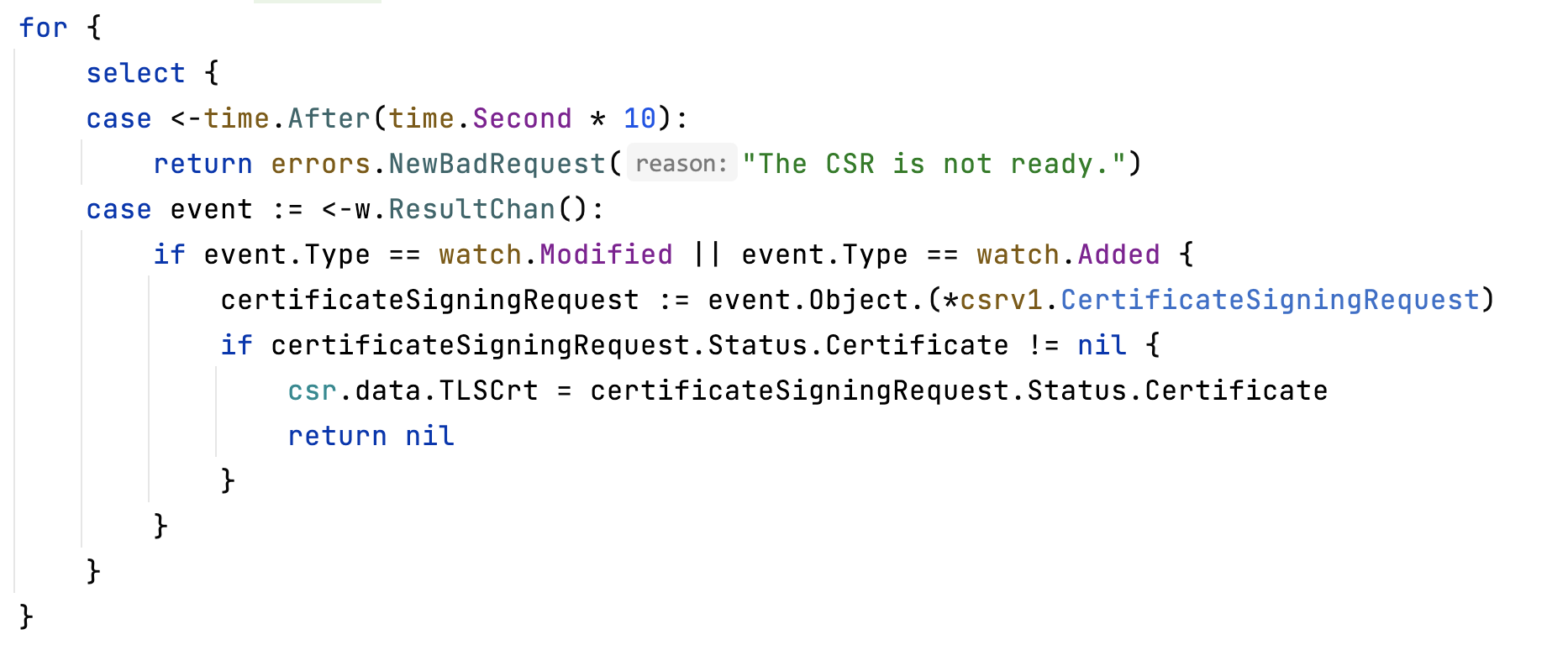 BUG: Service/auth use watch+select not for loop to watch user-controller's status · Issue #1887 ...
