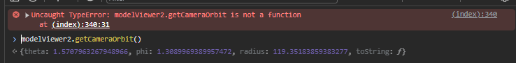 getCameraOrbit not a function error · google model-viewer · Discussion #4511 · GitHub