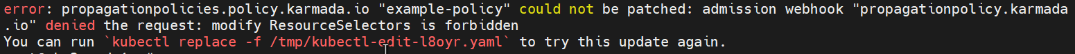 There is a problem with the API interface for creating a propagationpolicy when neither the ...