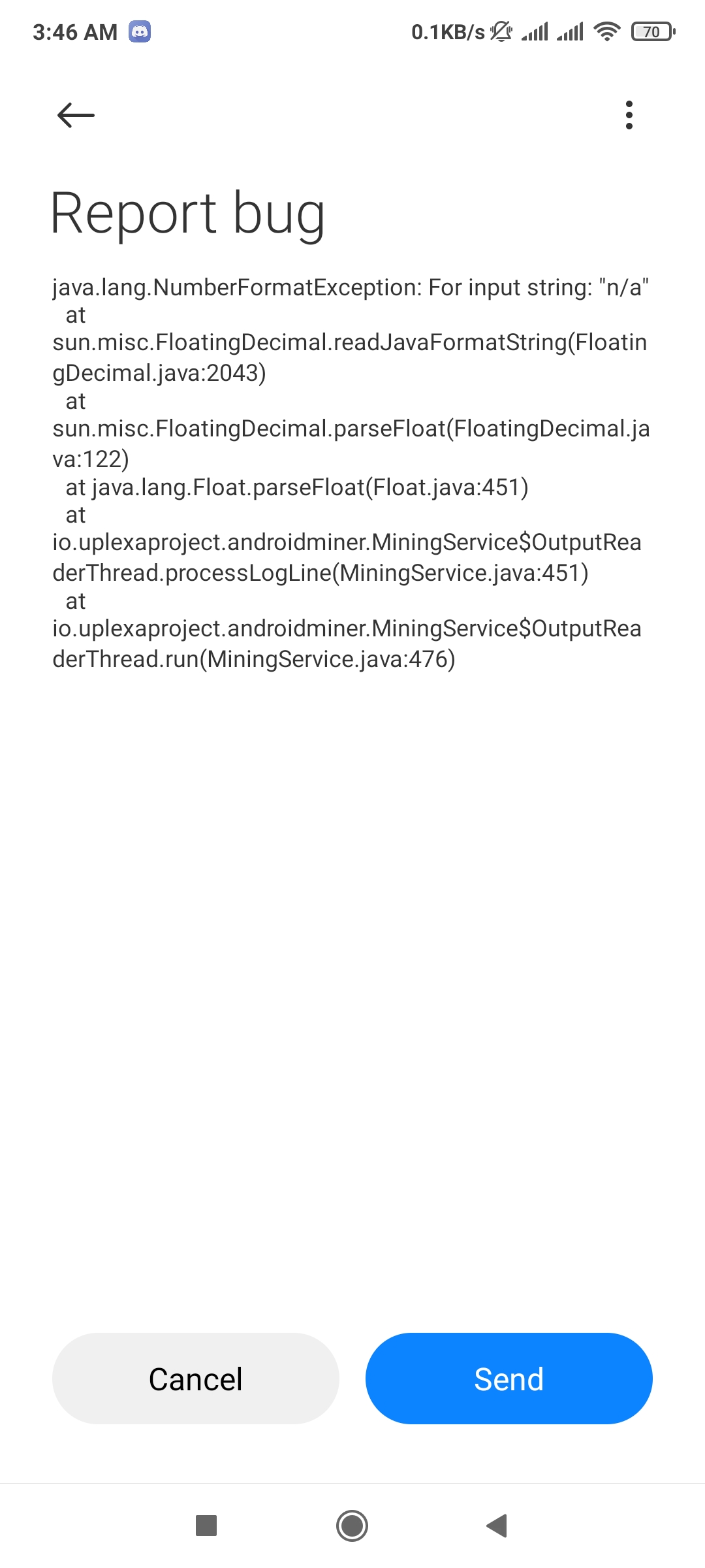 Bug · Issue #15 · uPlexa/upx-android-miner · GitHub