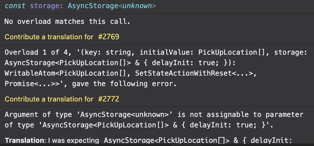 Wrong type when using withImmer and atomWithStorage · Issue #1457 · pmndrs/jotai · GitHub