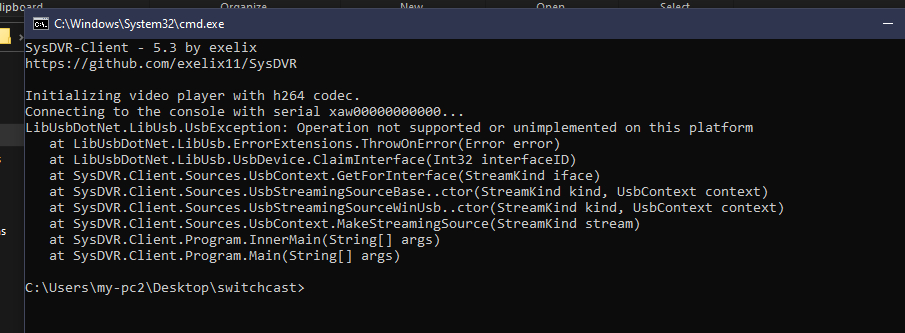 LibUsbDotNet.LibUsb.UsbException: Operation not supported or unimplemented on this platform ...