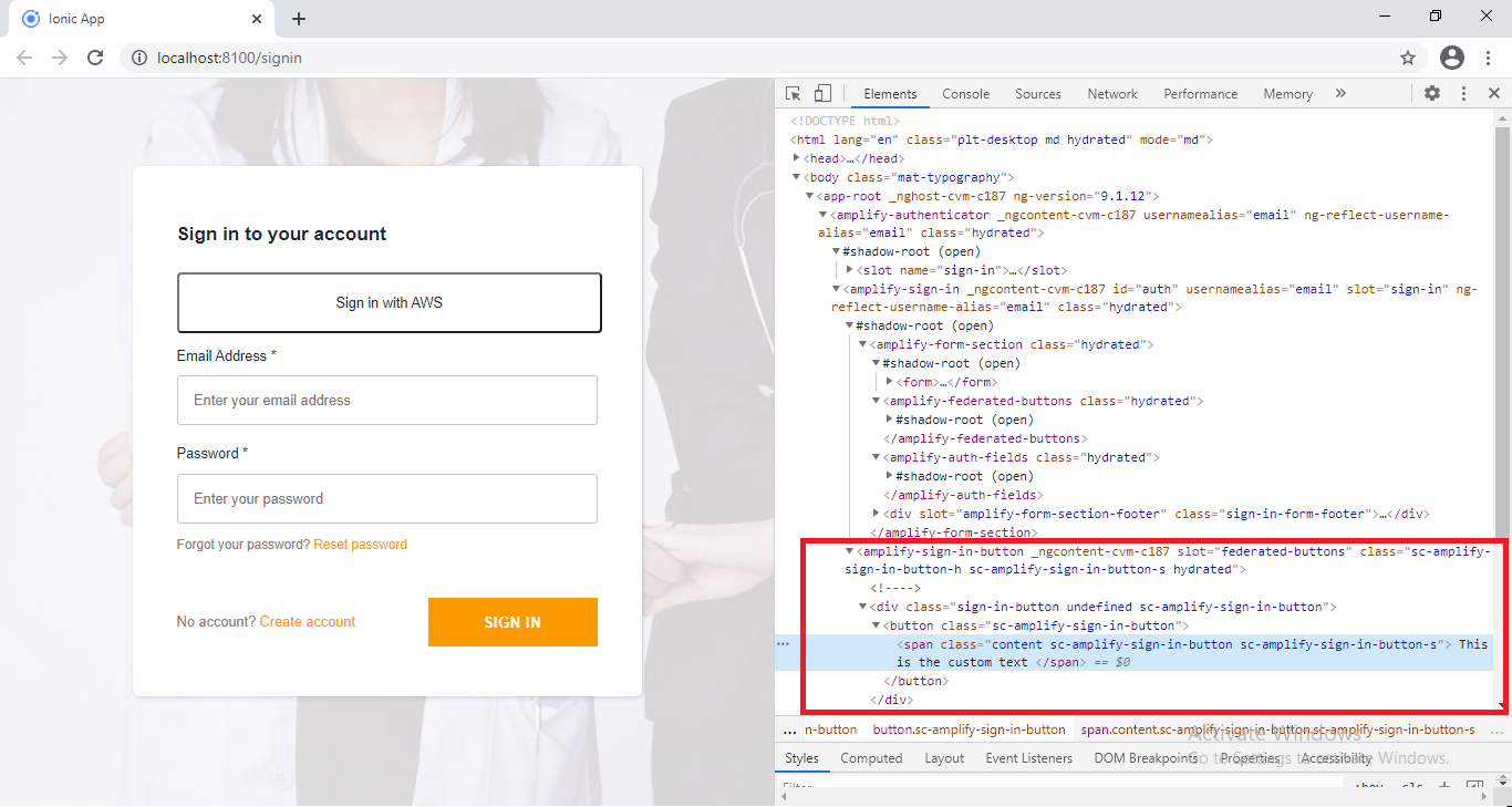 Can't change Federated Button text in Ionic/Angular application · Issue #7626 · aws-amplify ...
