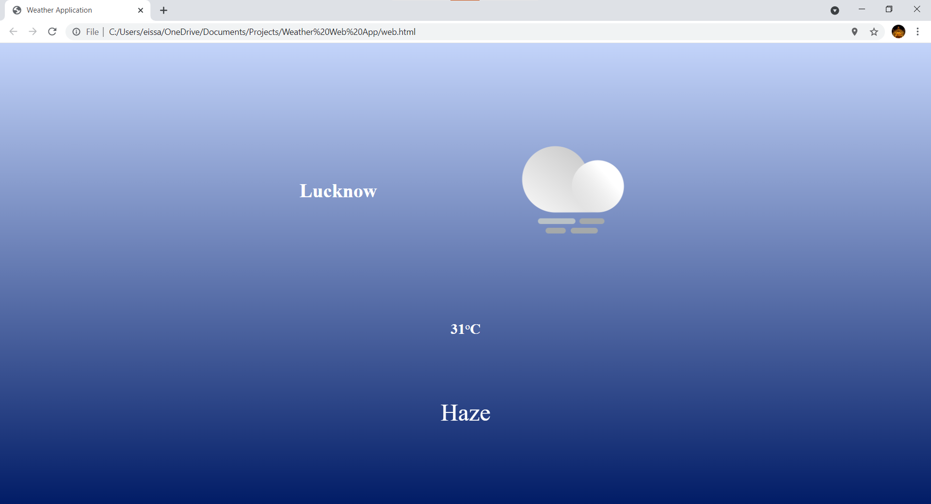 GitHub - eissafaheem/Weather-API-Web-App: User can view temperature and temperature description ...