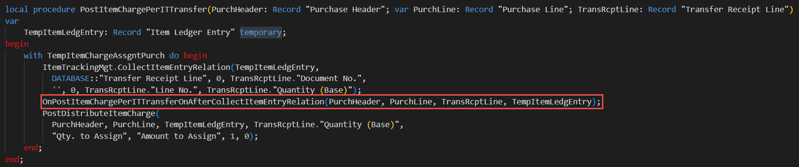 PurchPost.Codeunit.al - PostItemChargePerITTransfer · Issue #16602 · microsoft/ALAppExtensions ...