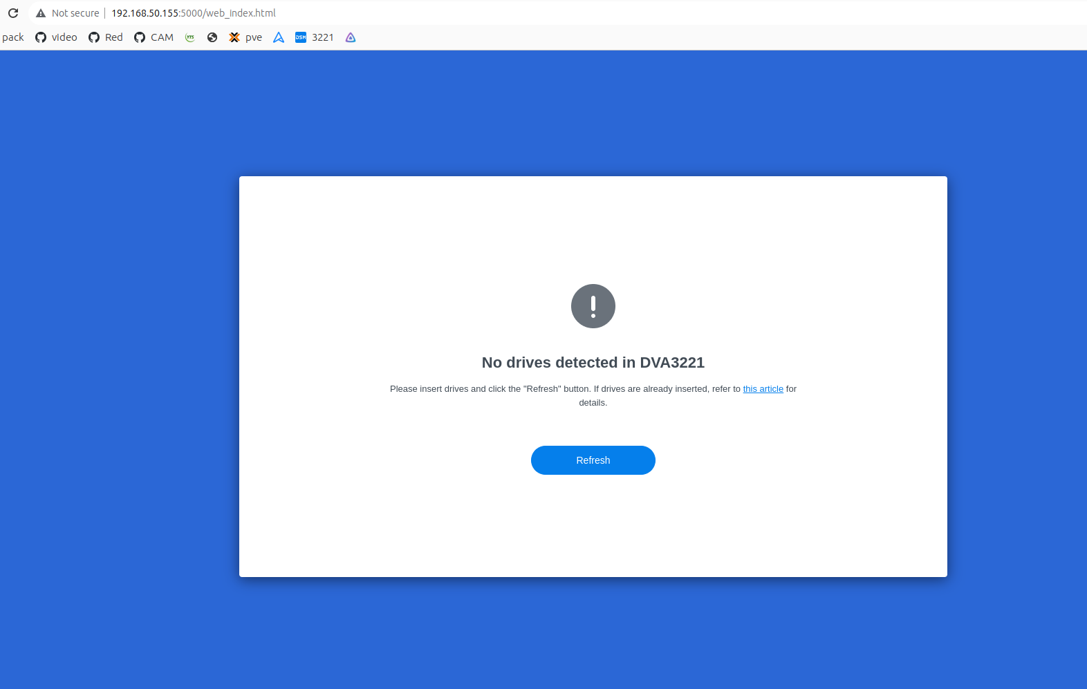 No Drive Detected In Dva3221 · Issue 545 · Auxxxiliumarc · Github