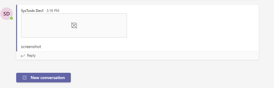Getting corrupted image on posting inline images in Microsoft Teams Channel message using ...