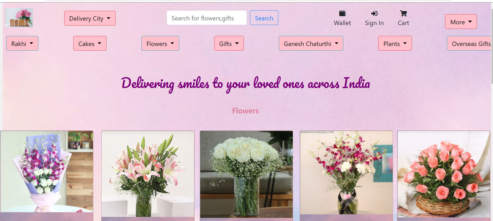 GitHub - alwaysaditi/Flower-Shop: A website with steps implemented in ...