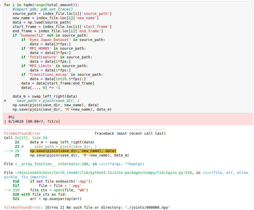 Error In Raw Pose Processing Ipynb · Issue 102 · Ericguo5513 Humanml3d · Github