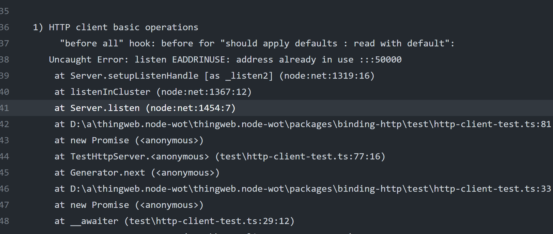 Tests Fails Timeouts · Issue 553 · Eclipse Thingweb Node Wot · Github