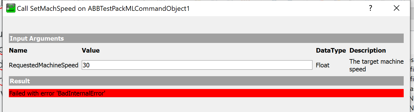Method call with a single float type input argument results in exception in node-opcua server ...