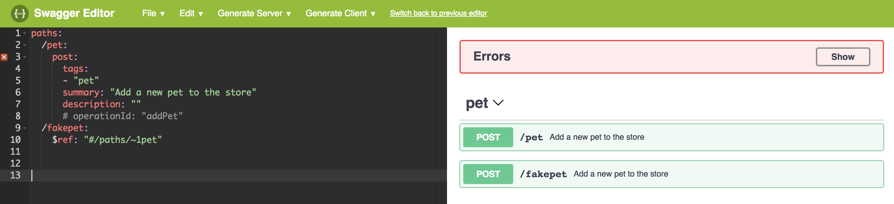 /paths and $refs of paths - only the first is displayed · Issue #3727 · swagger-api/swagger-ui ...