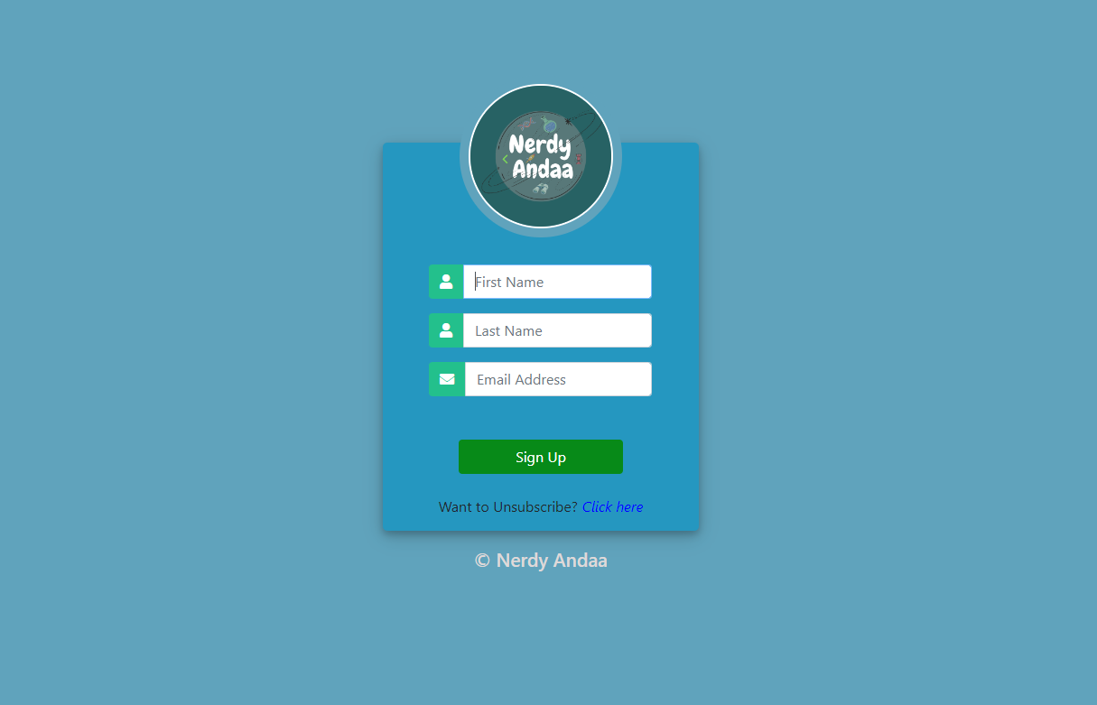 GitHub - shadab-iqbal/Newsletter-Signup