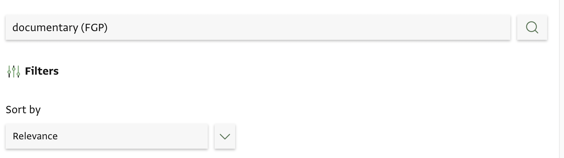 Revise filtered search so that users can see and change filters while ...