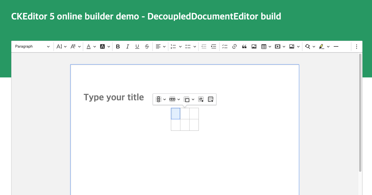 Table contextual toolbar is not showing · Issue #13799 · ckeditor/ckeditor5 · GitHub