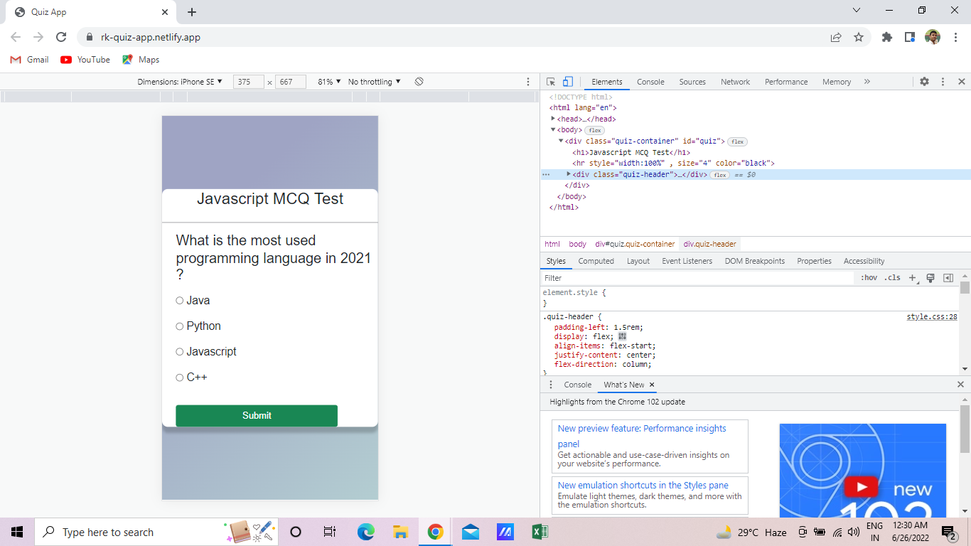 GitHub - rkannaujia/Quizz-App: I have created a JavaScript project