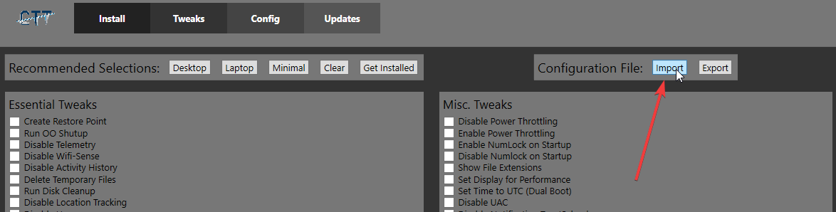Tweaks > Recommended Selections not working · Issue #745 · ChrisTitusTech/winutil · GitHub