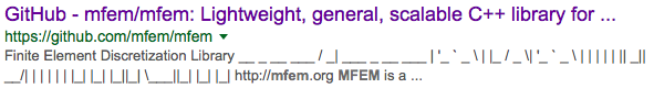 Mfem In Web Search Results · Issue 316 · Mfem Mfem · Github
