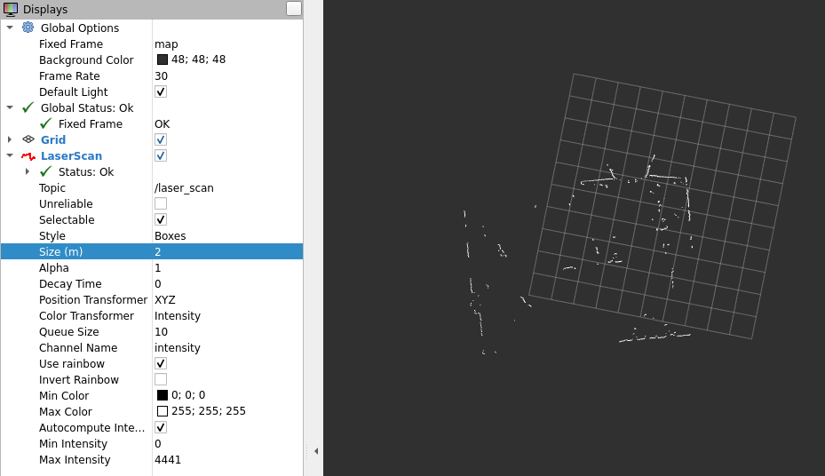 LaserScan (possibly point clouds in general) visuals are broken · Issue #1544 · ros ...