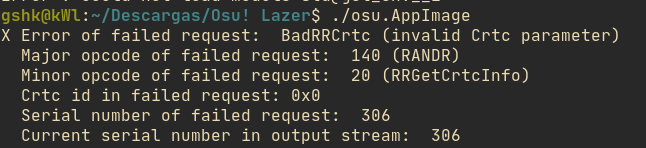 X Error of failed request: BadRRCrtc · Issue #14399 · ppy/osu · GitHub