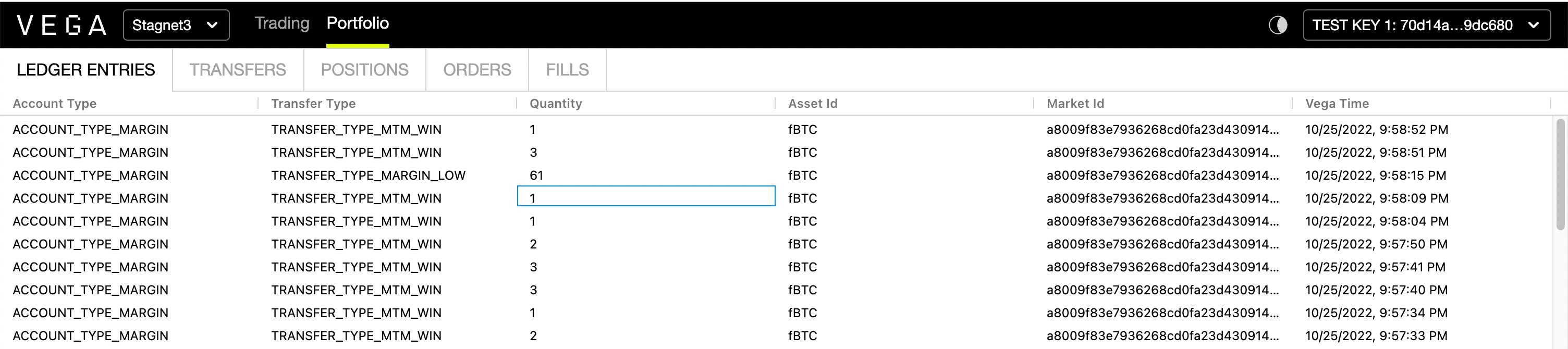 Ledger entries MVP · Issue #1387 · vegaprotocol/frontend-monorepo · GitHub