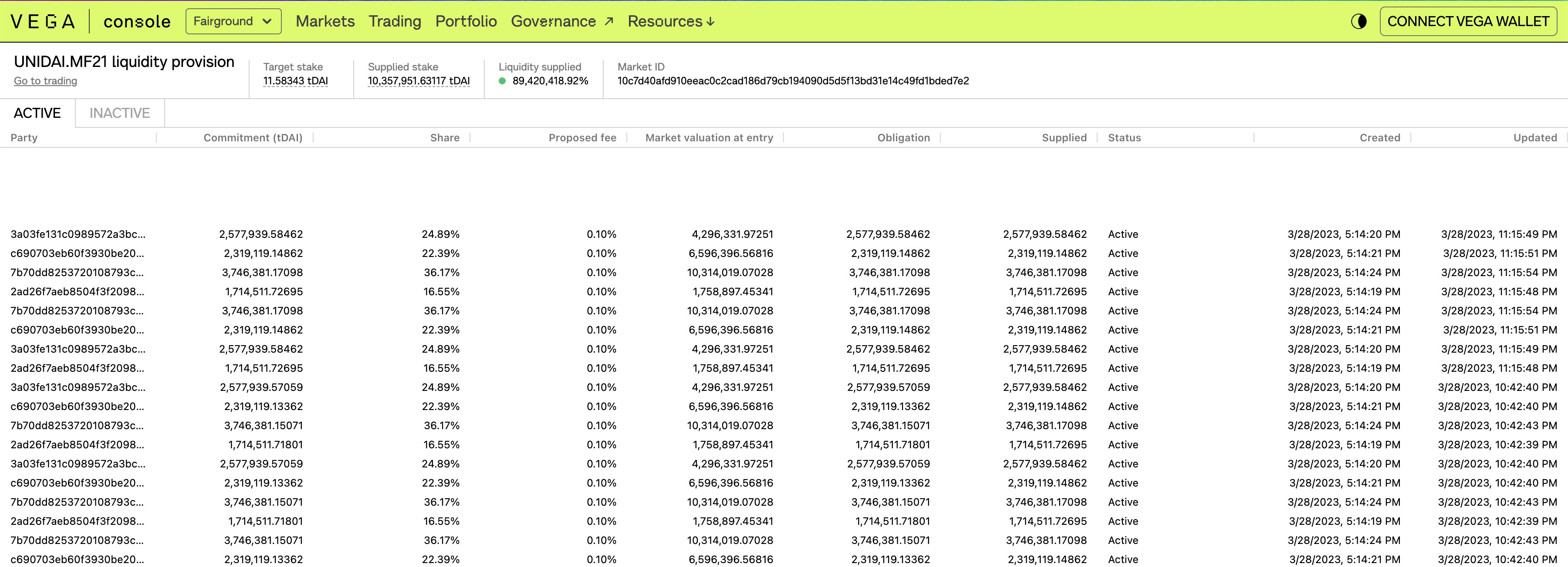 Liquidity provision table broken · Issue #3309 · vegaprotocol/frontend-monorepo · GitHub