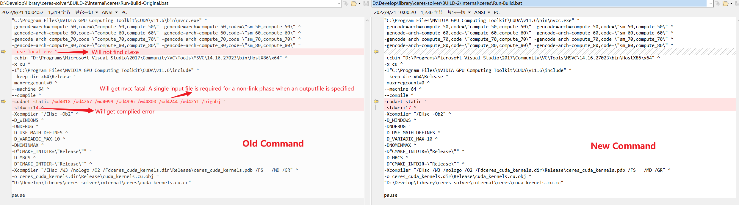 Build ceres_cuda_kernels failed: nvcc fatal · Issue #887 · ceres-solver/ceres-solver · GitHub