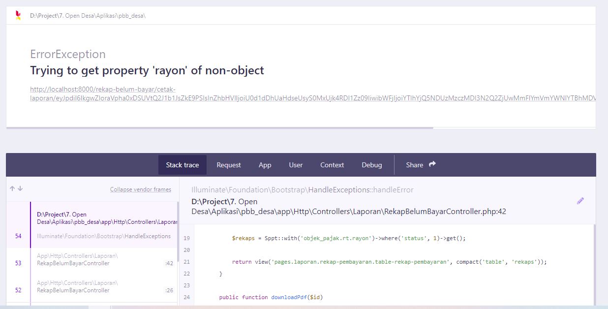 BUG: Eror ketika cetak Laporan Rekap · Issue #70 · OpenSID/wiki-pbb · GitHub