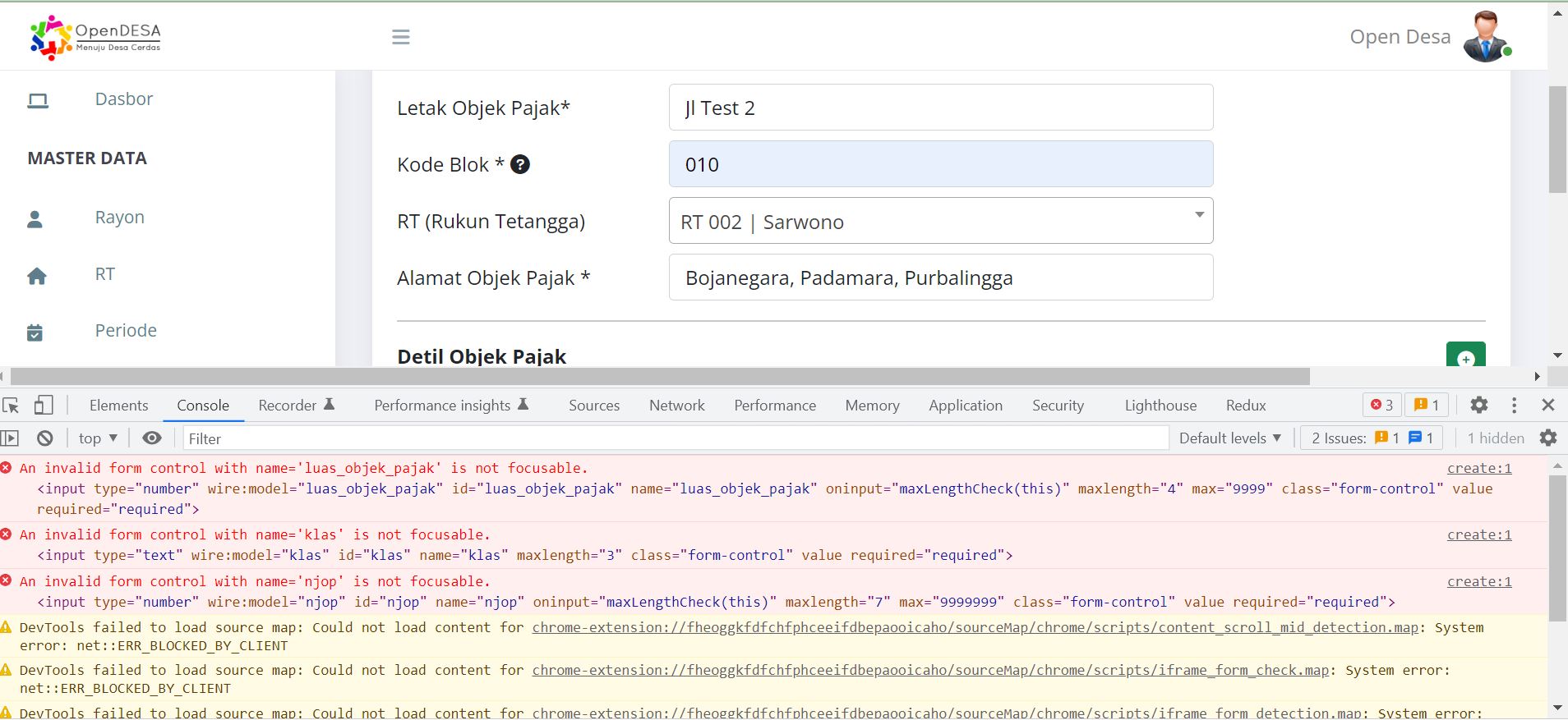 BUG: Input Objek Pajak · Issue #87 · OpenSID/wiki-pbb · GitHub